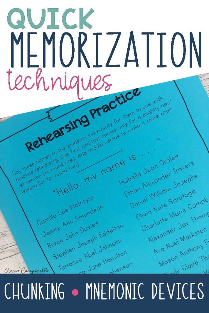 Learning Strategies for Quick Memorization - Angie Campanello